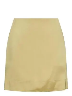 TOTEME Satin-Crepe Mini Skirt Sage Green