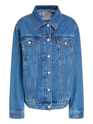 TOTEME Buttoned Denim Jacket - Mid Denim