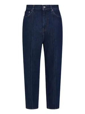 TOTEME High-rise Tapered Jeans - Dark Denim
