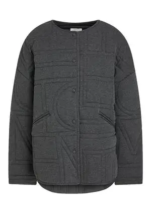 TOTEME Quilted Bamboo And Cotton-blend Jacket - Anthracite