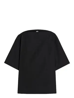 TOTEME Cotton-poplin Top - Black