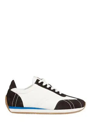 TOTEME Sport Suede-trimmed Quilted Shell Sneakers - White