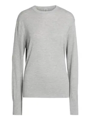 TOTEME Silk-blend Sweater - Light Gray