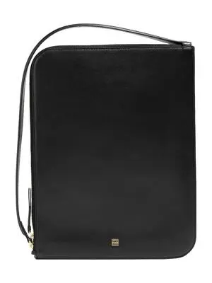 TOTEME Slim Leather Tote - Black