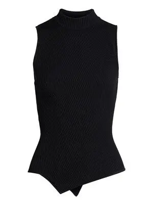 TOTÊME Asymmetric Ribbed-Knit Top