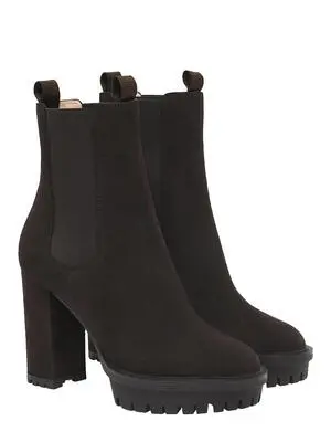 GIANVITO ROSSI Barry Booties - Brown Suede