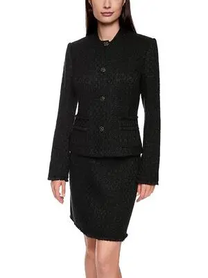 MARC CAIN Shimmering Boucle Jacket - Black