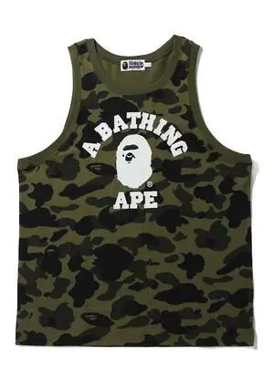 A BATHING APE 1st Camo College Tank Top - Green