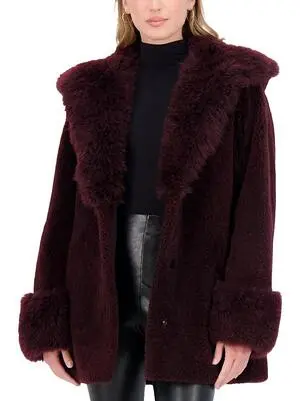 Gorski Sheared Shearling Lamb Parka Dark Burgundy