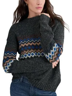 SEASALT CORNWALL Pullover Sweater - Sonata Coal Jetty Mix