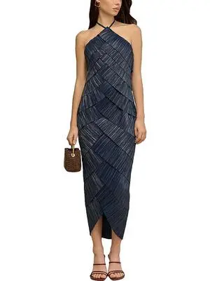 Cult Gaia Patrizia Tiered Midi Dress - Deep Lake