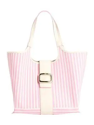 ROGER VIVIER Handbag In Leather And Textile Fibers - Pink
