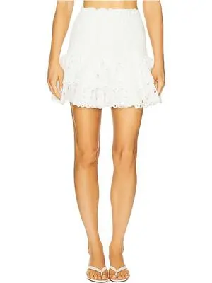 Charo Ruiz Ibiza Nerissa Mini Skirt - White Sealace