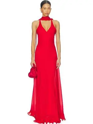 Delfi Estelle Gown - Crimson