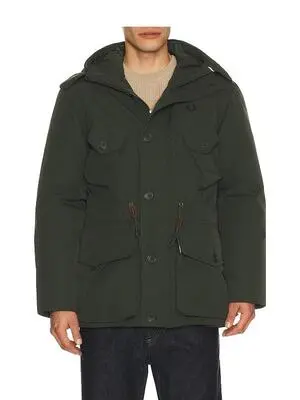 Fred Perry Patch Pocket Puffer Jacket - Court Green