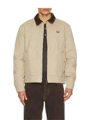 Fred Perry Cotton Caban Jacket - Warm Oat