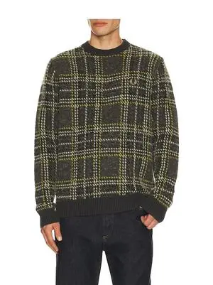 Fred Perry Brushed Tartan Jumper - Anchor Grey
