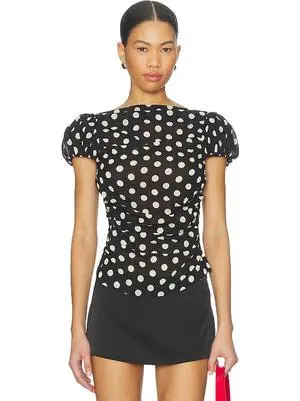 Cara Cara Melissa Top - Joelle Dot Black