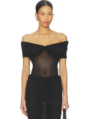 SEROYA Imelda Mesh Top - Black