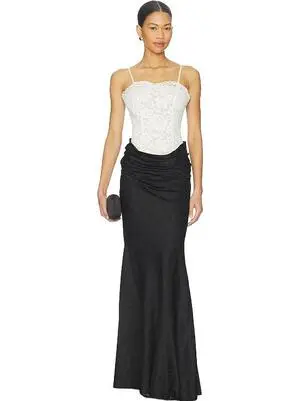 For Love & Lemons Karissa Maxi Gown - Black