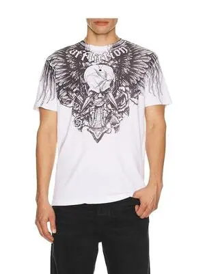 AFFLICTION Crossed Over Tee - White