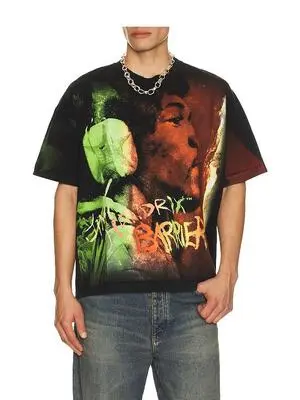 BARRIERS WORLDWIDE X Jimi Hendrix Alchemy T-shirt In Black - Vintage Black