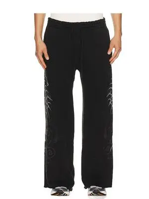 AFFLICTION Skeleton Sweatpants - Black