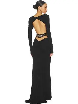 FAIT PAR FOUTCH Nina Dress - Noir Embellished
