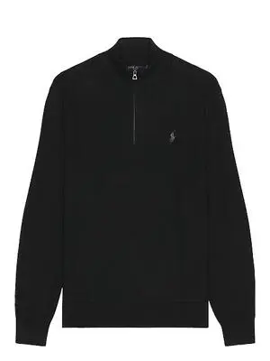 Polo Ralph Lauren Cotton 1/2 Zip Pullover Sweater - Black