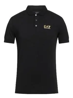 EA7 Polo Shirt Size Cotton, Elastane - Black
