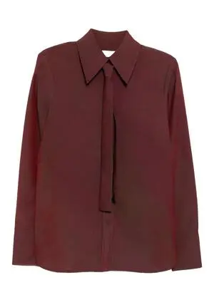 JIL SANDER Tie Poplin Shirt - Red