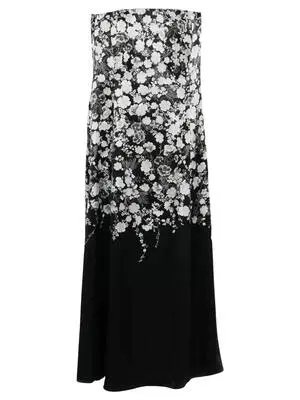 Adam Lippes Marais Strapless Dress - Black