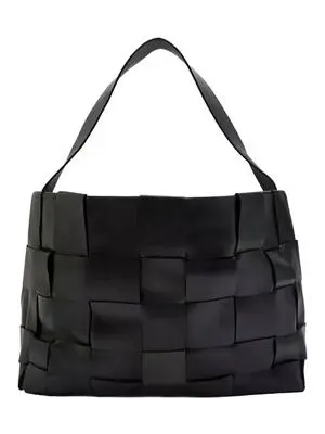 ST. AGNI Large Woven Tote Bag - Black