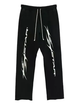 HELLSTAR Graphic-print Cotton Trackpants - Black
