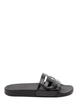 DIESEL Logo Detail Slides - Black