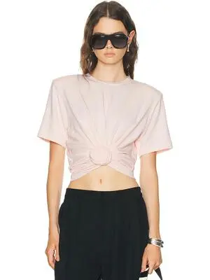 Magda Butrym Tie Front T-shirt - Pink