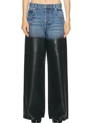 Alexander Wang Surge Low Rise Wide Leg - Vintage Marbled Blue