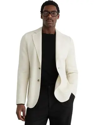REISS Joseph Wool-blend Single-breasted Blazer Tailored-fit - Off White