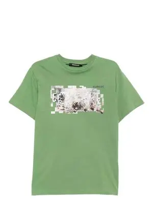 Roberto Cavalli Graphic-print Cotton T-shirt - Green