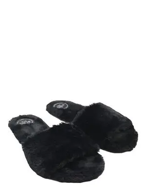 SOLEI SEA Averie Faux Fur Slippers - Black