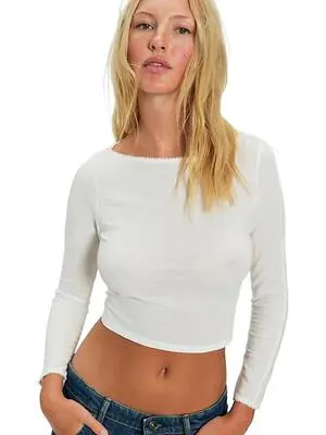 Free People Intimately Blush Hour Long Sleeve - Clean Ivory