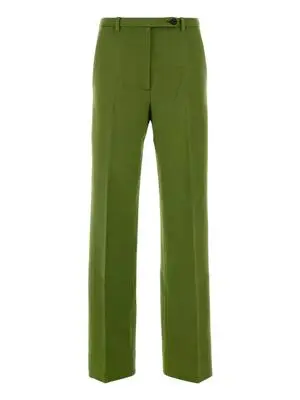 Miu Miu Logo-patch Trousers - Green