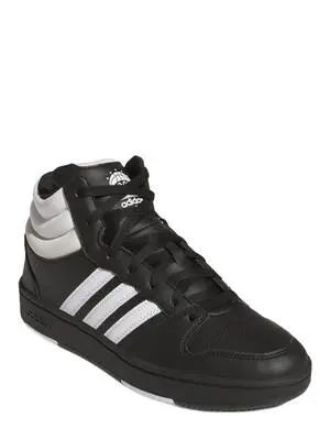 Adidas Hoops Mid Classic Shoes - Core Black / Cloud White / Orbit Grey