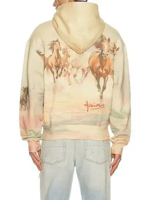 Amiri Horses Graphic Oversized Hoodie - Multi