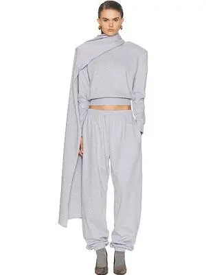 Magda Butrym Sweatshirt With Scarf - Grey