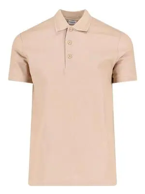 Burberry Check" Polo Shirt - Beige