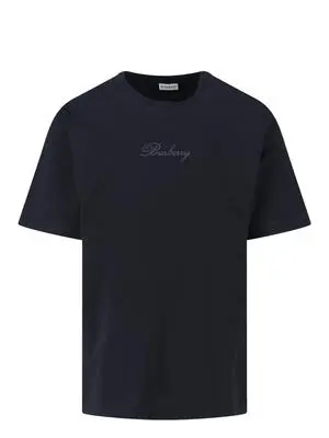 Burberry Check" Logo T-shirt - Black
