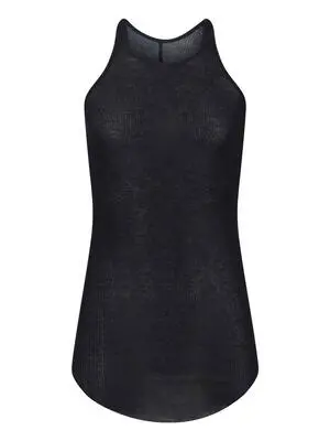 Rick Owens Ribbed Tank Top - Black