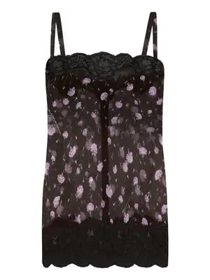 DOLCE & GABBANA Carnations-Print Chiffon Top