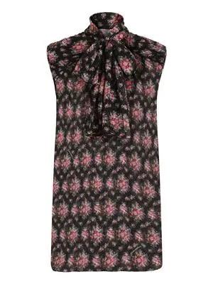 Dolce & Gabbana Flower Bouquet-print Chiffon Top - Multicolor